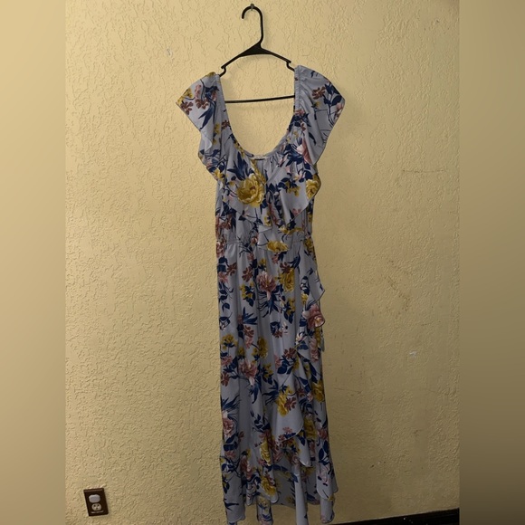 indulge | Dresses | Indulge X Floral Maxi Dress With Ruffle Detail ...